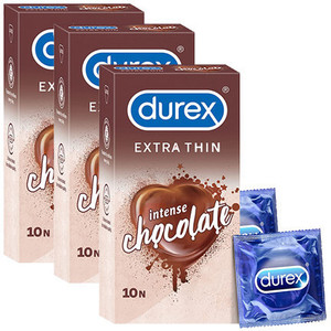 DUREX Extra Thin Intense Chocolate Flavoured Condoms For Men - 10s Pack of 3 Condom Price in ...