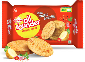 Sunfeast All Rounder-Thin Light Potato Biscuit with Chatpata Masala Flavour Spicy Biscuit Price ...