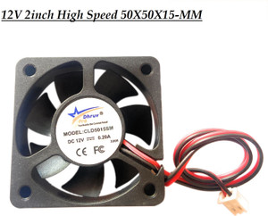 DHRUV-PRO 12V High Spped 50X50X15-MM 2inch 12V Cooling Cabinet Fan Fan Square Cooling Fan ...
