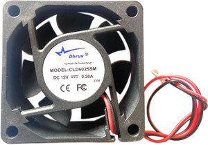 DHRUV-PRO 12V 60X60X25-MM 2.5inch 4500-RPM 12V Cooling Cabinet Fan Fan Square Cooling Fan ...