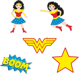 Pretty UR Party Wonder Woman Paper Cutouts for Birthday Parties, Party ...