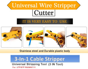 BALRAMA HT-352 Stripping Tool Universal Adjustable Strips Outer Jacket of UTP STP Cat 5 ...