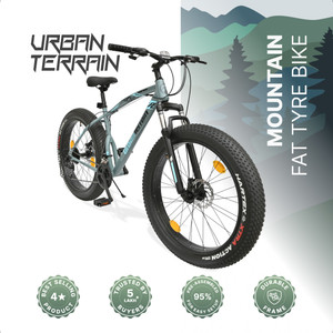 Urban Terrain Rogue MTB 26T Fat Tyre Cycles Shimano Geared for Men with Dual Disc Brake 26 T ...