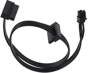 IMPROX Power Sharing Cable 4.5 A 0.5 m Big ATX 4-Pin to Dual 15 Pin SATA, HDD Power Supply ...