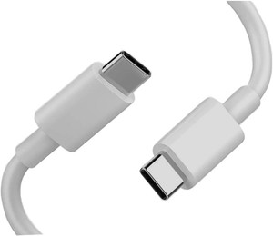 hirdesh USB Type C Cable 1 m USB Type C to Type C Cable White 6.5A 65W ...