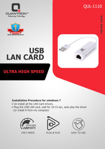Quantron QUL -1110, USB LANE CARD ULTRA HIGH SPEED. 300 Mbps Data Card ,Calls not Supported ...