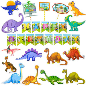 SAIF Birthday Decoration Dinosaur Theme Birthday Party Animals Cutouts ...
