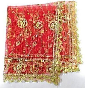 caaspy MATA Chunri / Chunni /Devi Maa Chunri / Durga Devi Chunri / Laxmi Mata Chunri With Golden ...