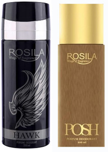 Rosilla Hawk & Pose Deodorant Body Spray 200ml Pack of 2 Body Spray - For Men - Price in India ...