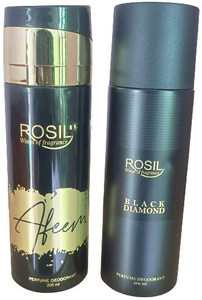 ROSIL A AFEEM NEW DEO 200 ML AND BLACK DIAMOND DEO 200 ML Body Spray - For Men & Women - Price ...