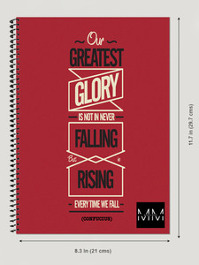 minnie mart Glory Quote Ruled Spiral Notebook| Motivational Quote ...