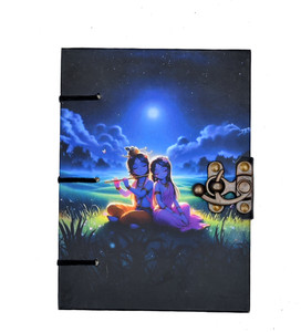 CRAFT CLUB Radha Krishna Art Diary 100% Recycle Handmade Paper A5 Journal A5 Diary unrulled 200 ...