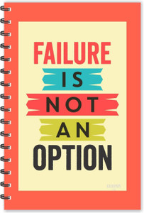 ESCAPER Failure is not an Option Motivational Quotes Diary (Ruled-A5 ...