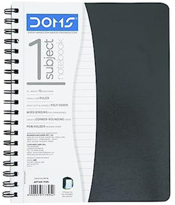 DOMS 1 Subject A5 Notebook Single Line Wiro Binding 160 Pages Price in India - Buy DOMS 1 ...