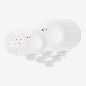 cello Pack of 18 Opalware Dazzle Lush Fiesta,Pieces Dinner Set Price in India - Buy cello Pack ...