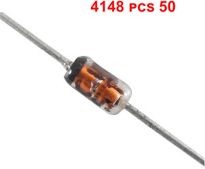 Elph Pack of 50, 1N4148 High-Speed Switching Diode – 300mA 100V Fast Recovery PN Junction Price ...