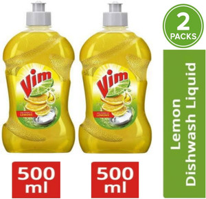 Vim Dishwash liquid with power of lemons ^^* 500ml (pack of 2) Dish Cleaning Gel Price in India ...