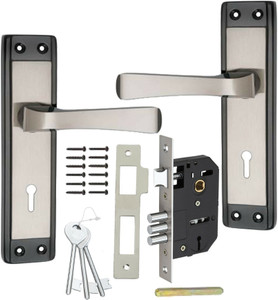 BUCKLER Iron-Brass-Steel,Gold Antique 7 Inch Mortise Handle Set,Double Turn 65MM Bullet_ Lock ...