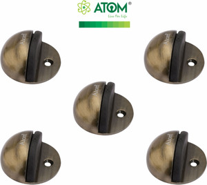 ATOM Pack of 5, (DS-D-STOPPER-BA) Premium Floor Mounted Door Stopper , (D-TYPE-STOPPER-BA) Floor ...
