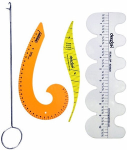 prabhas designs Loop Turner, Scallop, Arm Hole, Yellow french curve combo Drafting Kit Price in ...