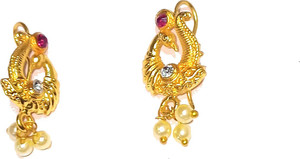 Flipkart.com - Buy Adhira's Maharashtrian traditional Bugadi Designs Golden Bugdi Earrings Alloy ...