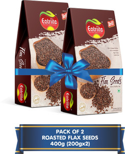 Eatriite Roasted Flax Seeds 400g (200gx2) Brown Flax Seeds Price in India - Buy Eatriite Roasted ...