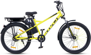 Motovolt Kivo Lite Mid Range Neon Satin 26 inches Single Speed Lithium-ion (Li-ion) Electric ...