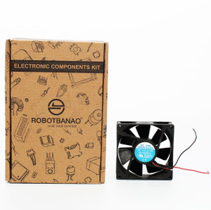 Robotbanao PRO High Speed 12V 0.45amp DC Fan 80X80X25MM Cabinet 3-Inch Square Processor Cooling ...