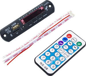 Electronic Spices 5V Bluetooth MP3 USB charging port player and decoder module with Remote ...