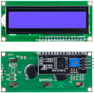Ziobotics 1602 (16x2) LCD Display Module with I2C/IIC Interface - Blue Backlight Electronic ...