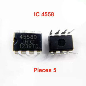 ELPH IC 4558 Dual High Gain Operation Amplifier OPAMP IC Automotive Pieces 5 Electronic ...