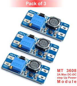 Scienticy MT3608 2A Max DC-DC Step Up (Boost) Power Module (Pack of 3) Power Supply Electronic ...