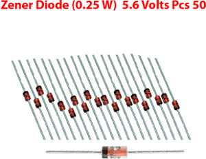 ELPH Zener Diode 5.6 Volts 1/4 Watt pieces 50 Electronic Components Electronic Hobby Kit Price ...