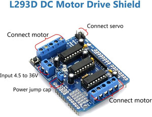SG Flash L293D Motor Driver Shield Expansion Board For Arduino Mega UNO Motor Control Electronic ...