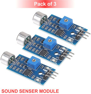 Scienticy Microphone Sound Sensor Module Voice-High Sensitivity Sound Detection(Pack of 3 ...