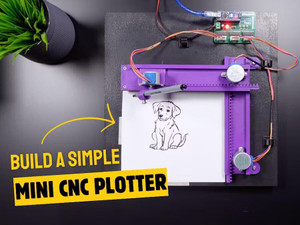 AUTO BOTIX Mini CNC Plotter Project Complete DIY Kit 3D Printed Parts, Electronic Circuit ...