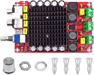 Electronics Crafts TDA 7498 DC 12-24V Amplifier Board of Class D 2X100W Dual Channel Audio ...
