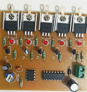 DPB 5 Channel LED CHASER CIRCUIT BOARD 12 Volt DC INPUT 12 Volt DC OUTPUT Micro Controller Board ...