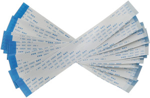 SLVC FFC Cable 12 Pin 0.5mm Pitch 100mm Length B-TYPE Flat FPC LVDS Ribbon Cable Wire Electronic ...