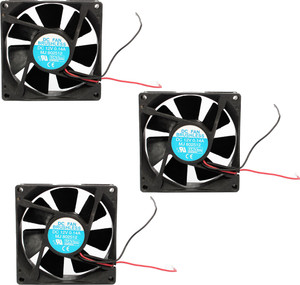 Robotbanao PRO High Speed 12V 0.45amp DC Fan 80X80X25MM Cabinet 3-Inch Square Cooling fan ...