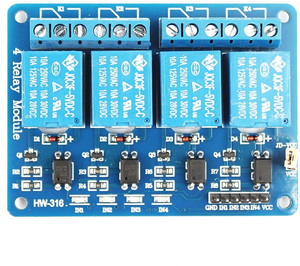 MAG BEE 5V Relay 4-Channel Module for Arduino Raspberry Avr Pic Low Level Trigger Electronic ...