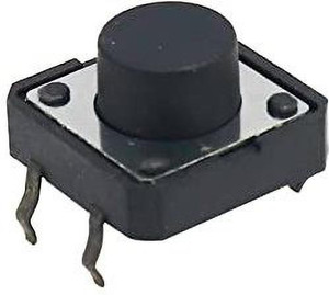 Electronic Spices X X Mm Black Color Tactile Momentary Push Button Switches Pack Of