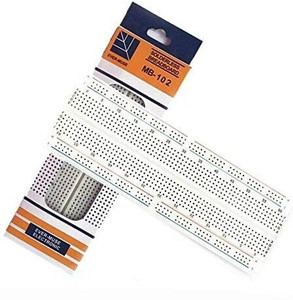 KNOWLEDGE KNOTS MB102 830 Points Solderless Breadboard-830 Tie Points-for Experimenting ...