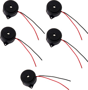 Electronics Crafts Big Buzzer 3-12 Volt DC Volt with Wire Small Enclosed 95DB (pack of 5 ...
