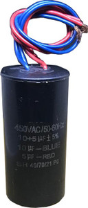 Pardzworld Capacitor [10+5 Mfd] for Semi Automatic Washing Machines Wash & Spin Motors ...