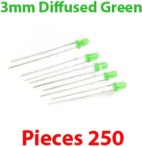 ELPH 250 Pieces 3mm Diffused Green LED 3.2V Electronic Components Electronic Hobby Kit Price in ...
