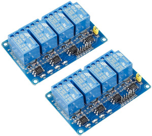 MAG BEE 5V Relay 4-Channel Module for Arduino Raspberry-Pack of 2 Educational Electronic Hobby ...