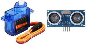 NIHAKA Elec .SG90 Servo Motor with HC-SR04 Ultrasonic Sensor Robotics Project Arduino Electronic ...
