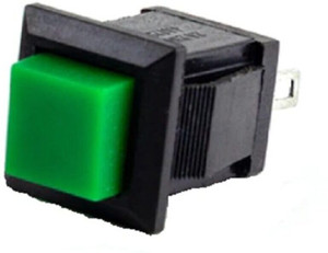 SHOKITECH Green DS-430 2PIN ON-OFF Self-Reset Square Push Button Switch?NO Press Break ...