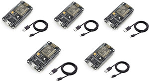 MAG BEE ESP8266 NodeMCU CP2102 ESP-12E Internet WiFi Development Board Pack of 5 Electronic ...